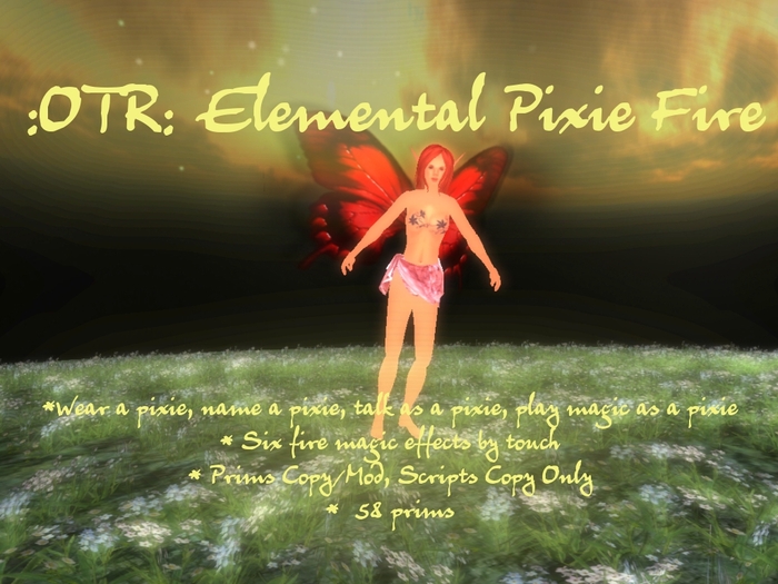 Second Life Marketplace - :OTR: Elemental Pixie Fire